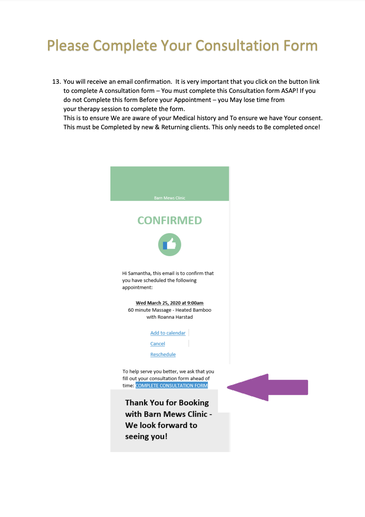 Online Booking for Massage Therapy