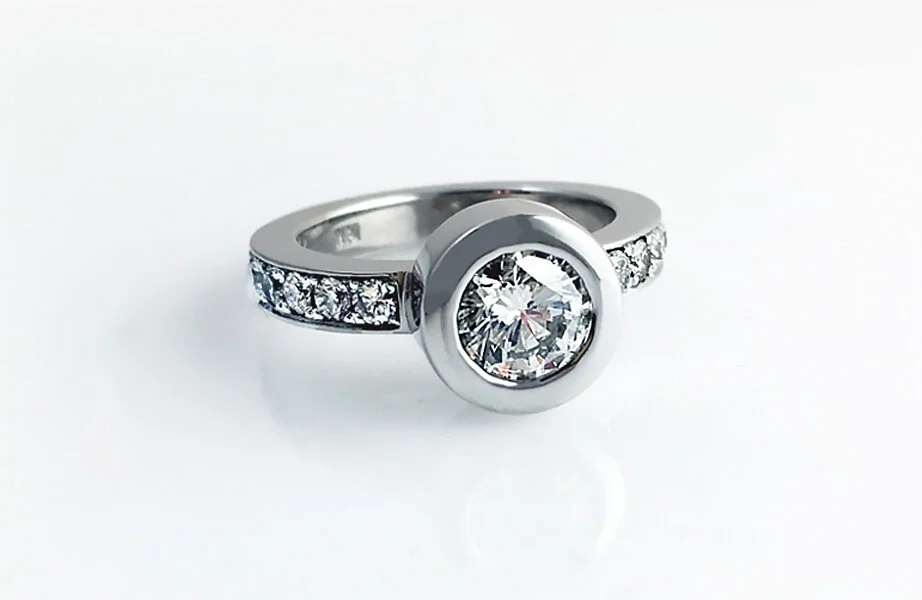 Diamond Pavé Gold Ring Stack — Claudia Endler Designs