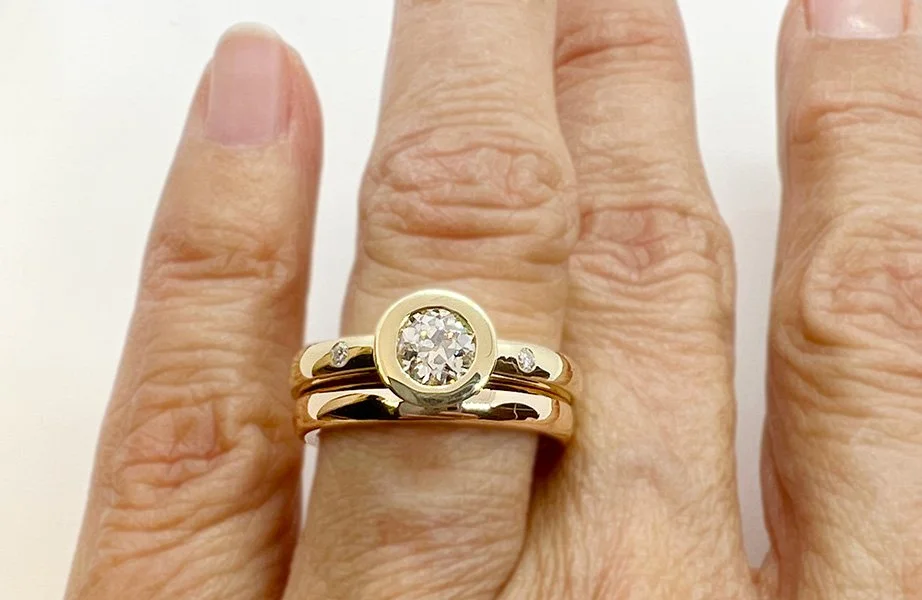 Tapered Bezel Diamond Ring — Claudia Endler Designs