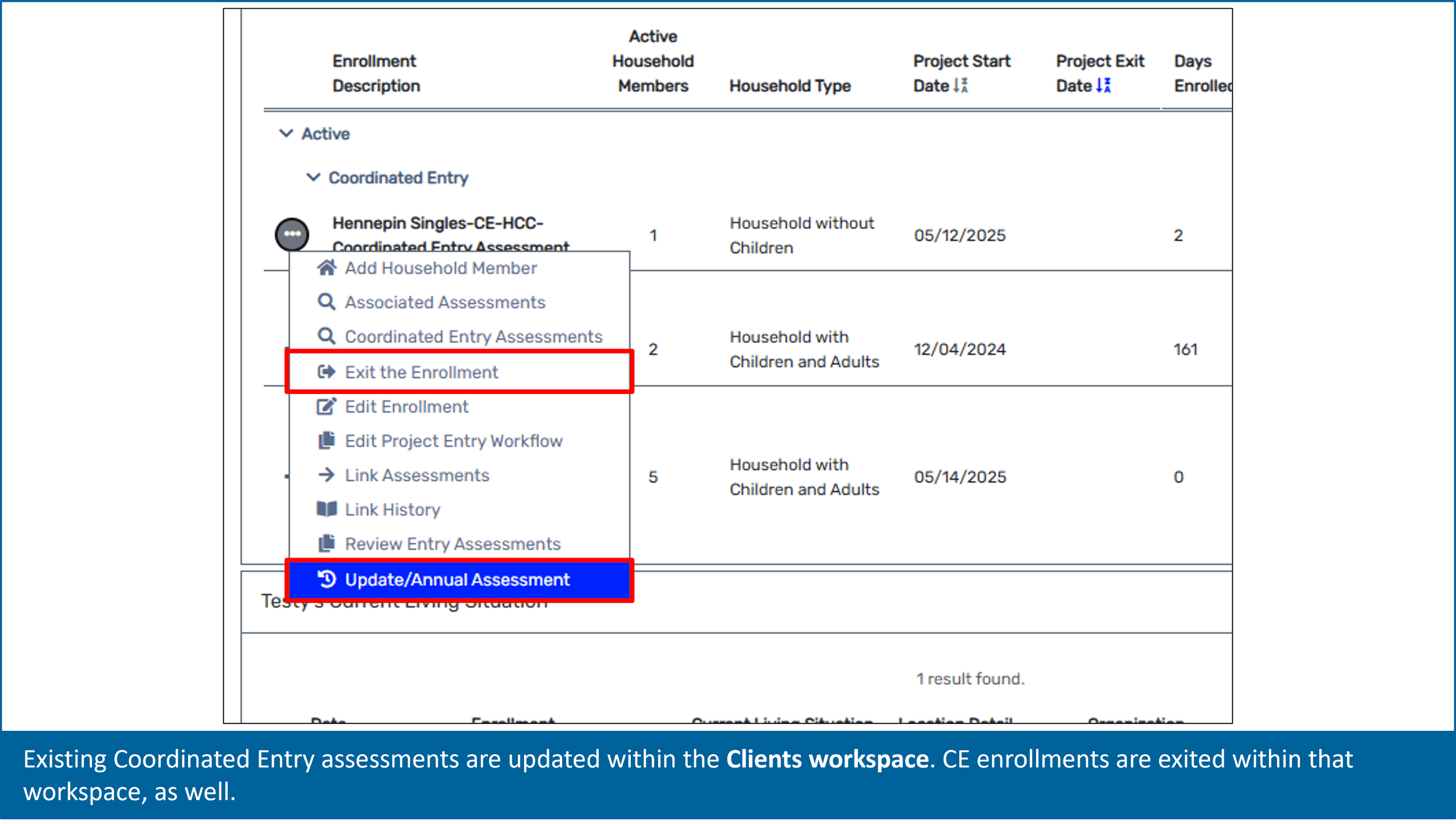 Clients Workspace Intake Option to Be Removed for Coordinated Entry ...