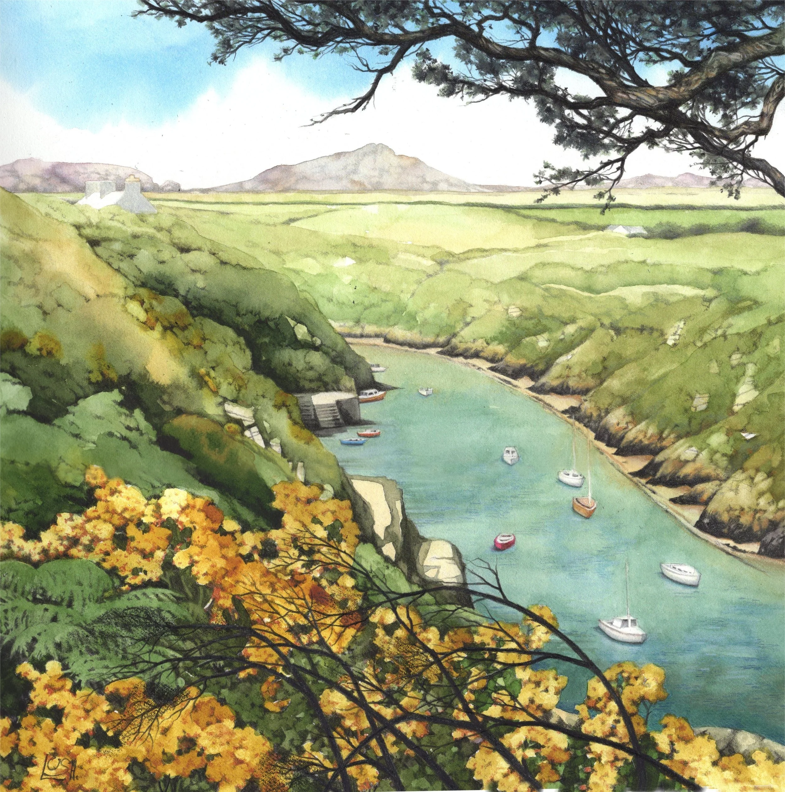 Welsh coast watercolours sea paintings Wales — Helen Lush