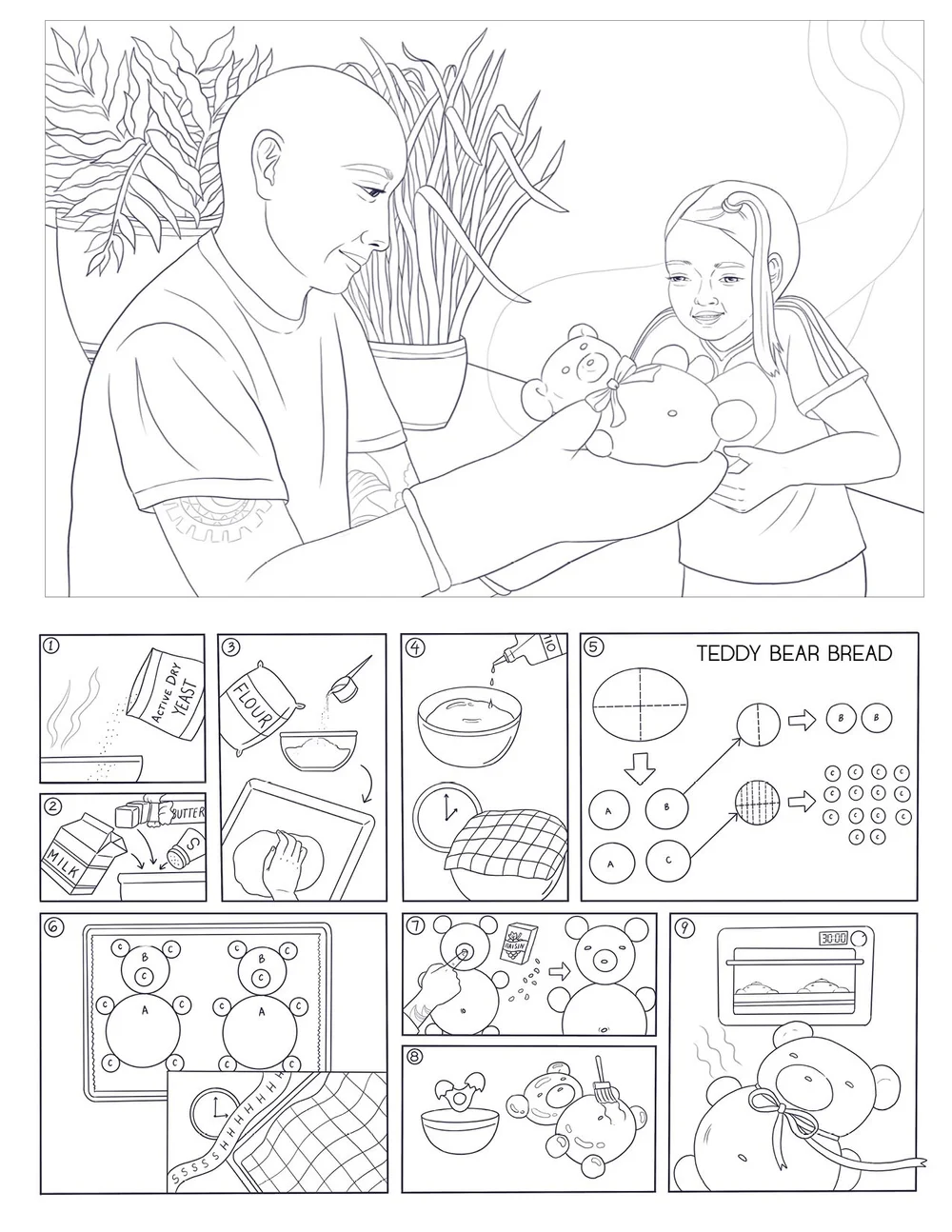 Dad Bakes Activity Packet — Katie Yamasaki