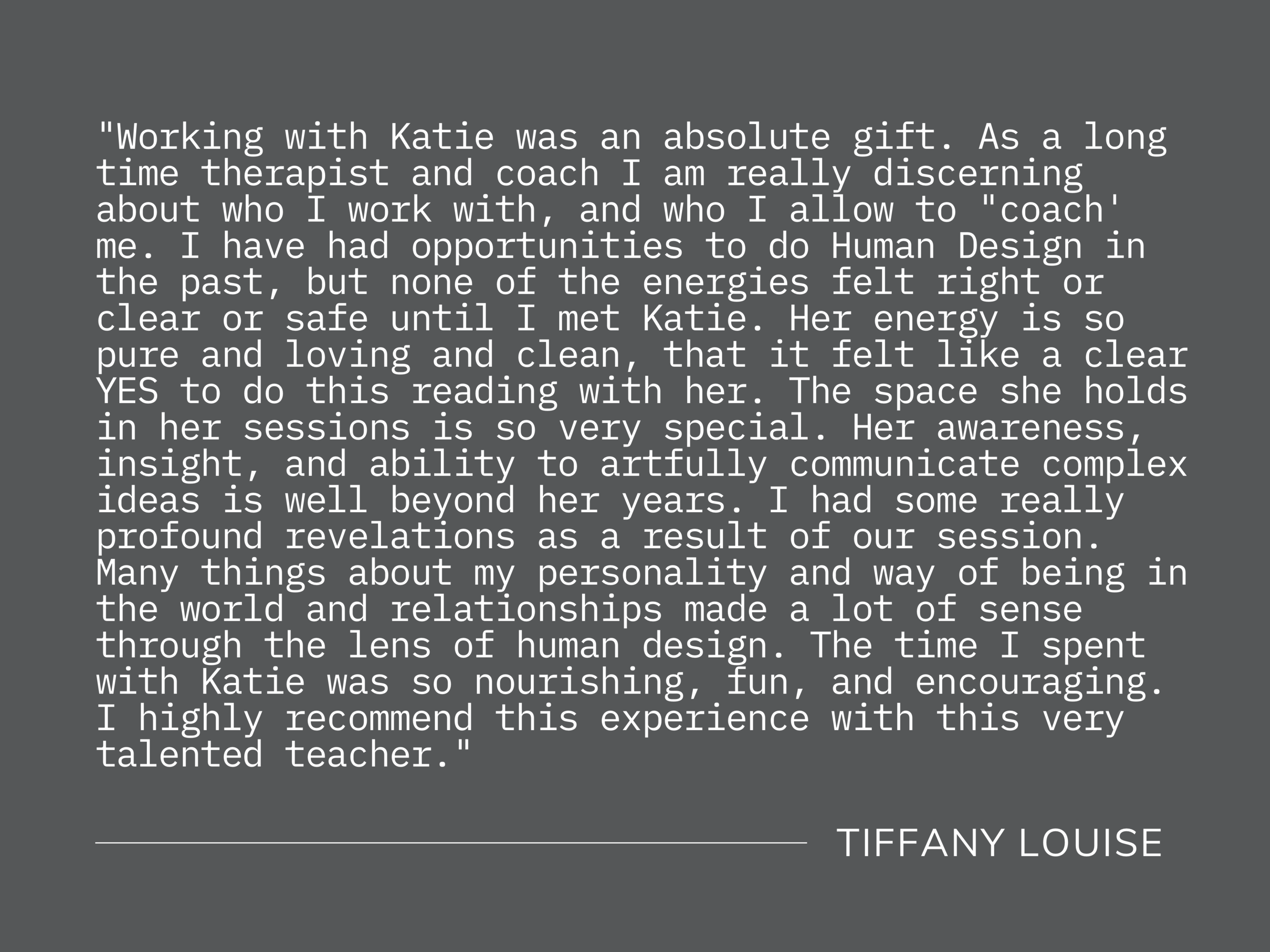 Testimonials — Katie Calder