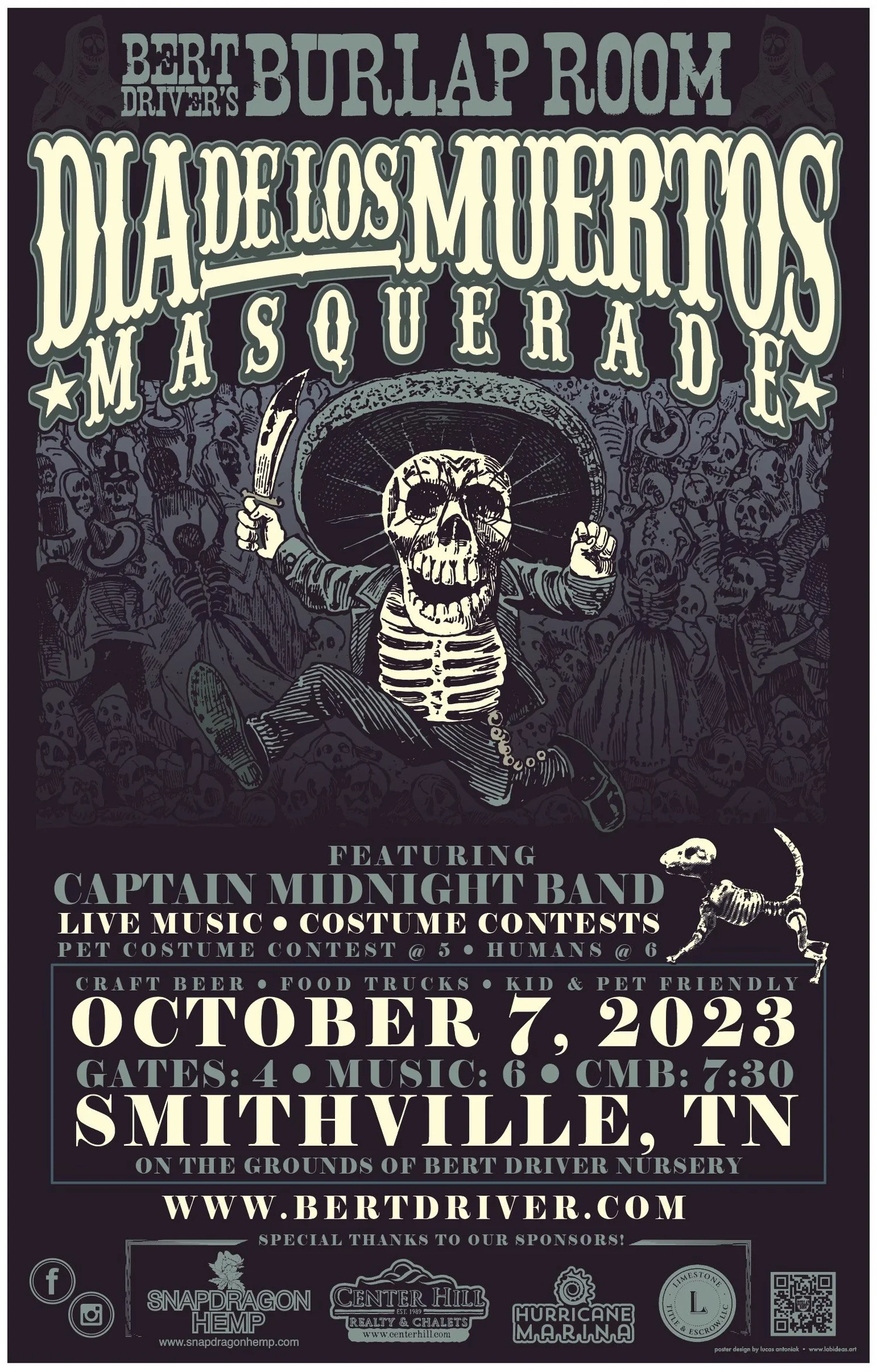 Burlap Room & Harvester Event and Concert Calendar — Bert Driver ...