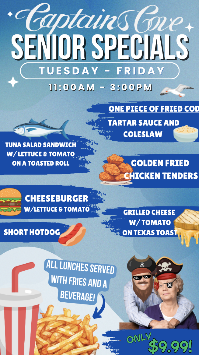 Outdoor Seafood Restaurant and Bar — Captain's Cove Seaport