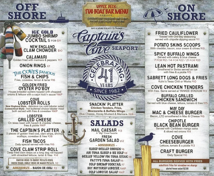 Upper Deck Restaurant — Captain's Cove Seaport
