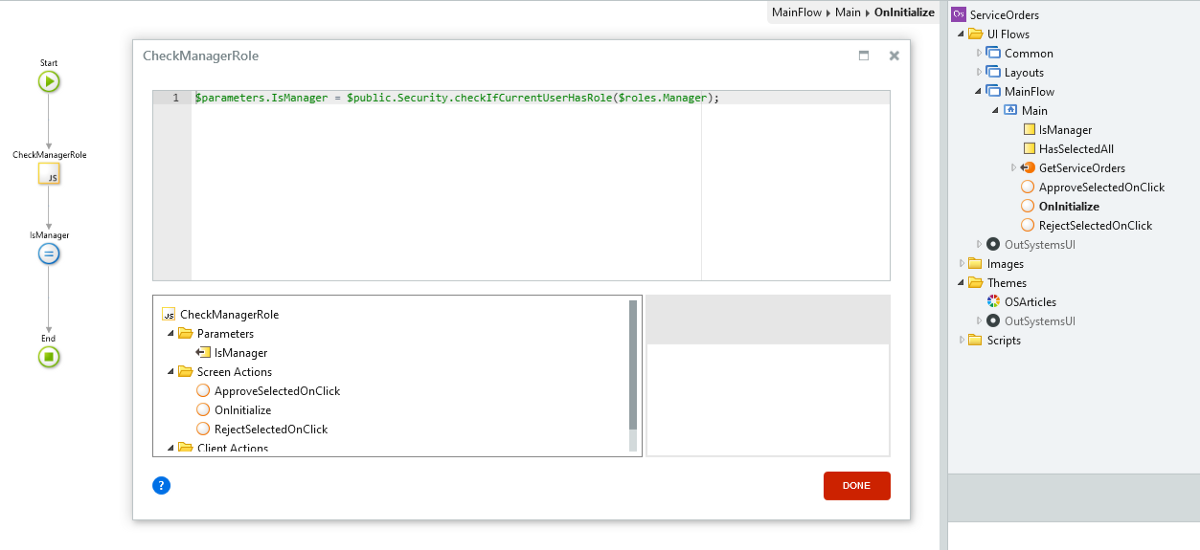 OutSystems Javascript API: Security and Logger — OSQuay