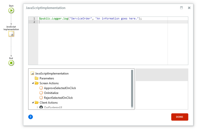 OutSystems Javascript API: Security and Logger — OSQuay