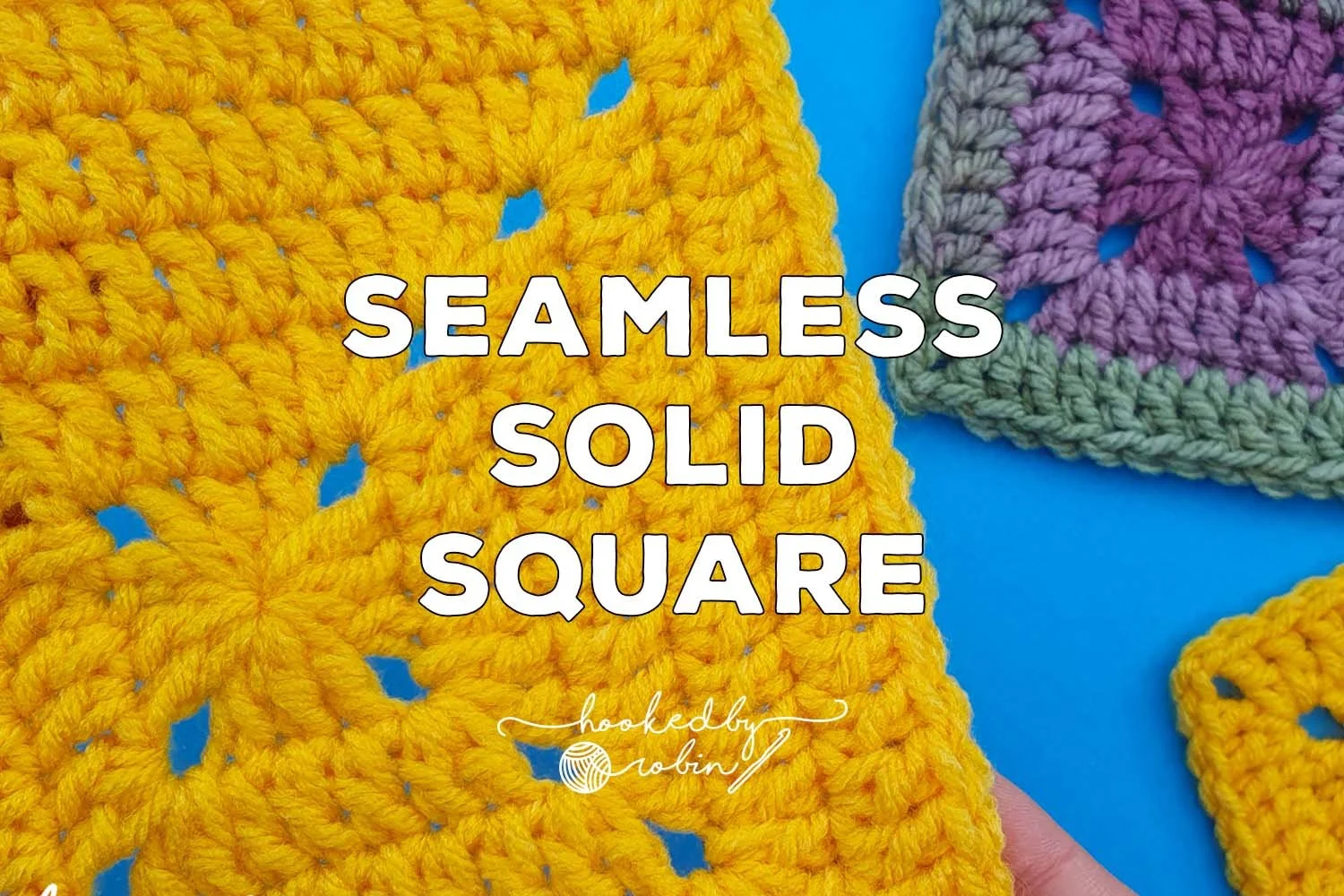 Crochet Seamless Solid Square Without Turning [free Video Tutorial