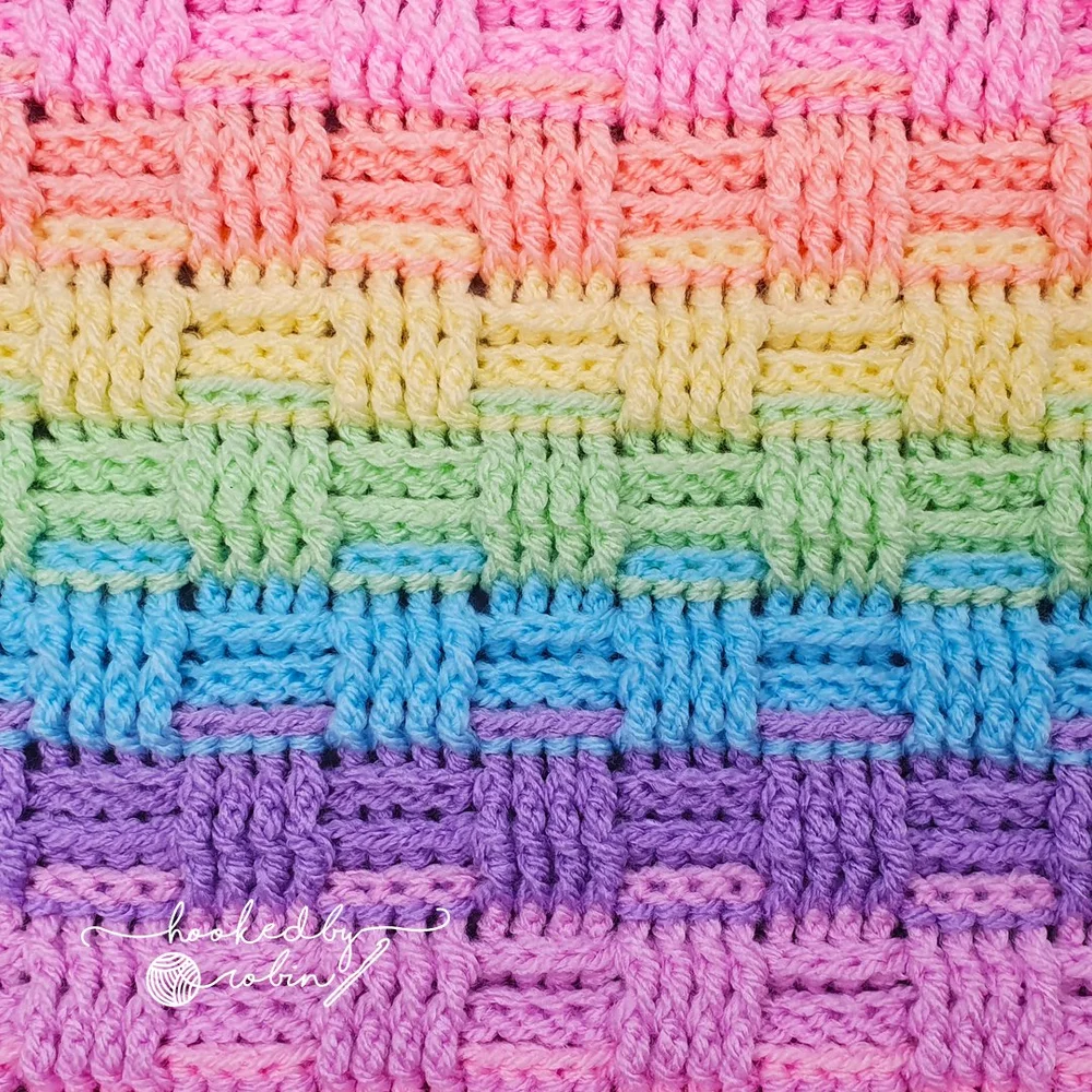 Crochet Basketweave Stitch [Free Video Tutorial & Written Pattern ...
