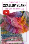 Crochet Scallop Edge Scarf [Free Video Tutorial & Written Pattern ...