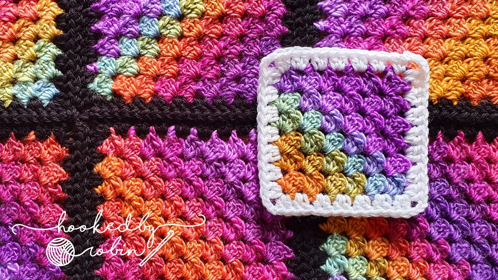 Crochet Corner to Corner C2C Granny Square Written Pattern — Hooked by Robin