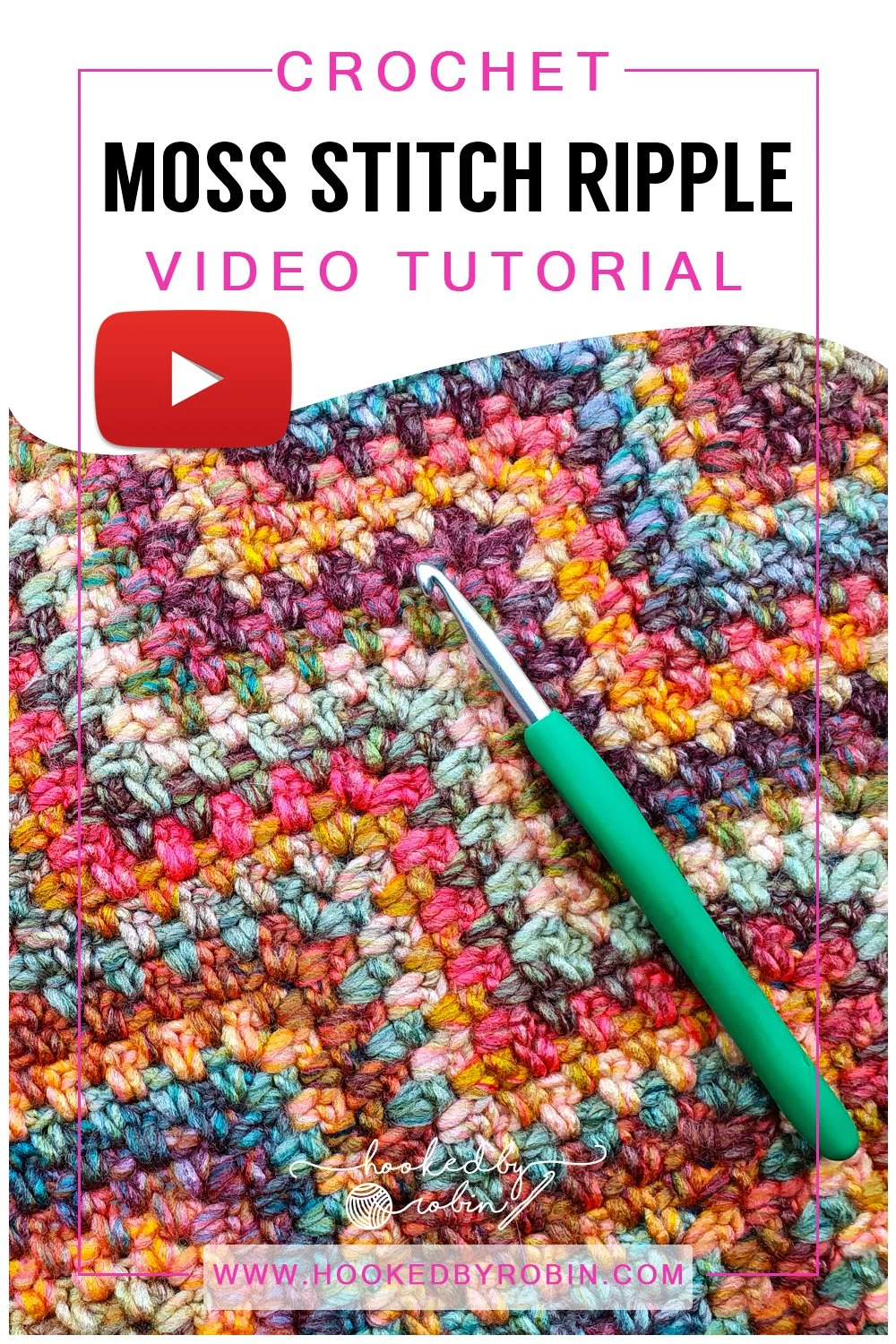 Crochet the Moss Stitch Chevron / Ripple Stitch [Free Video Tutorial ...