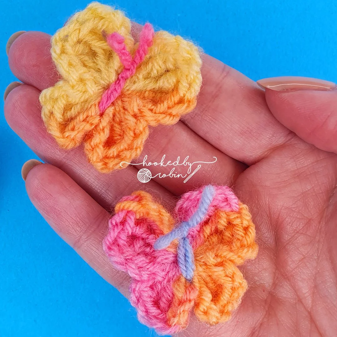 Crochet Tiny Butterfly — Hooked by Robin