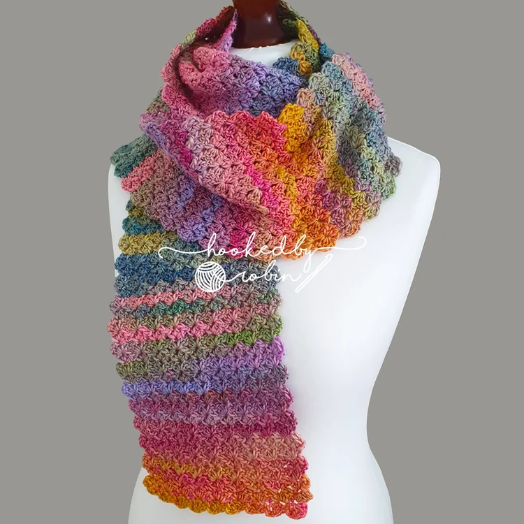 Crochet Scallop Edge Scarf [Free Video Tutorial & Written Pattern ...