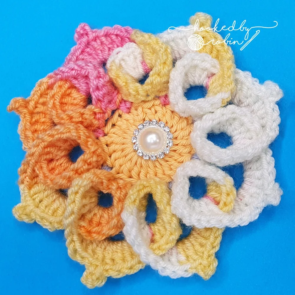 How to Crochet a Spiral 3D Flower [Free Video Tutorial & Written ...