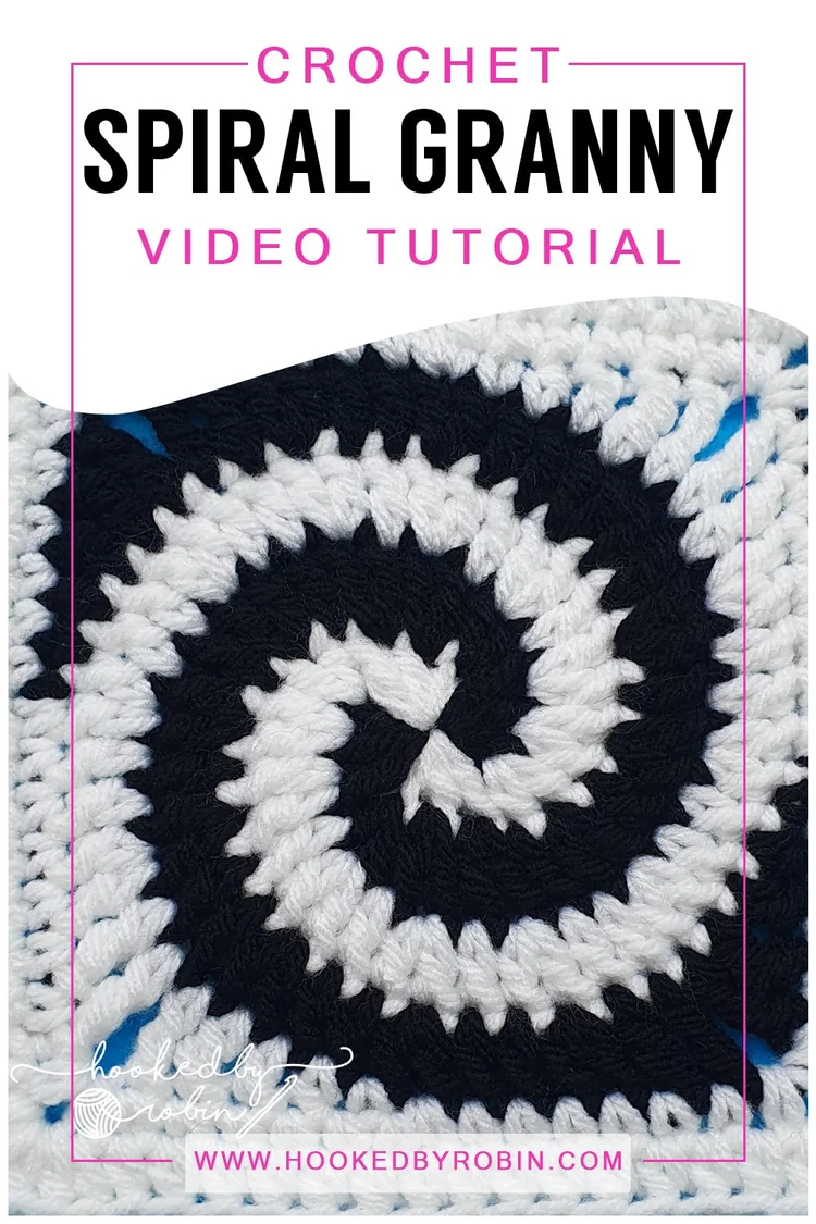 Crochet Spiral Granny Square Motif [Free Video Tutorial & Written ...