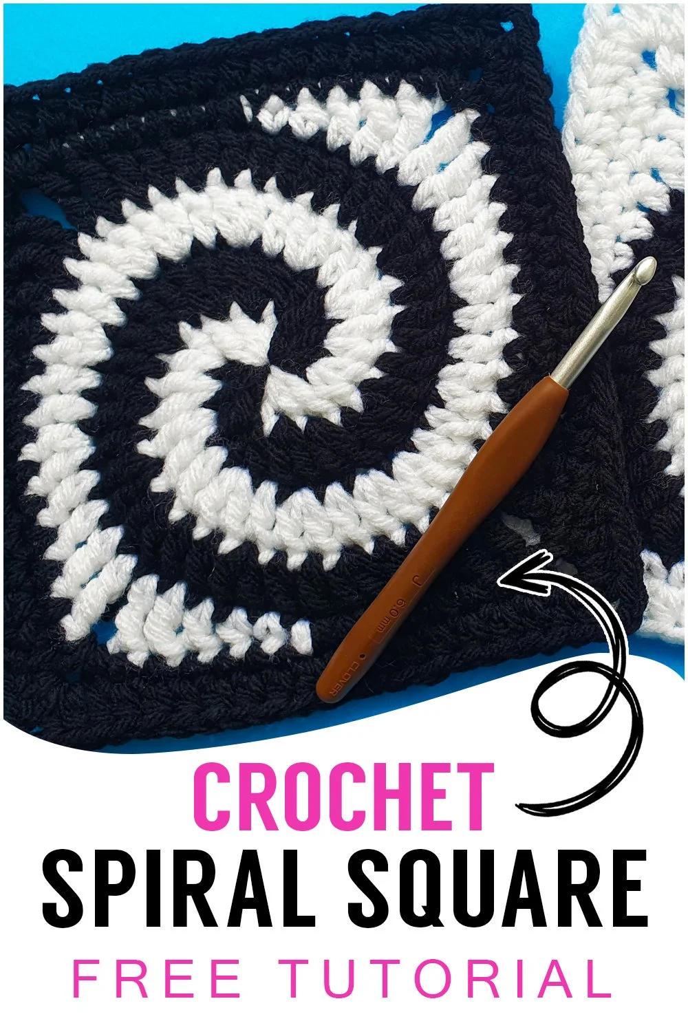 Crochet Spiral Granny Square Motif [Free Video Tutorial & Written ...
