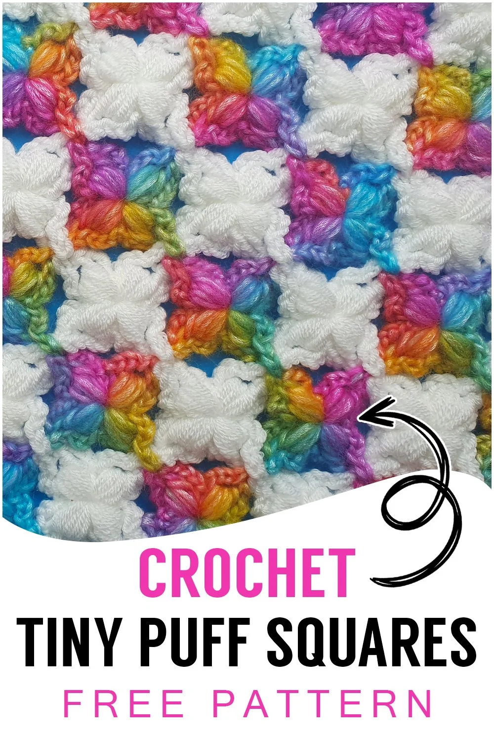 Crochet Tiny Puff Squares [Free Video Tutorial & Written Pattern ...