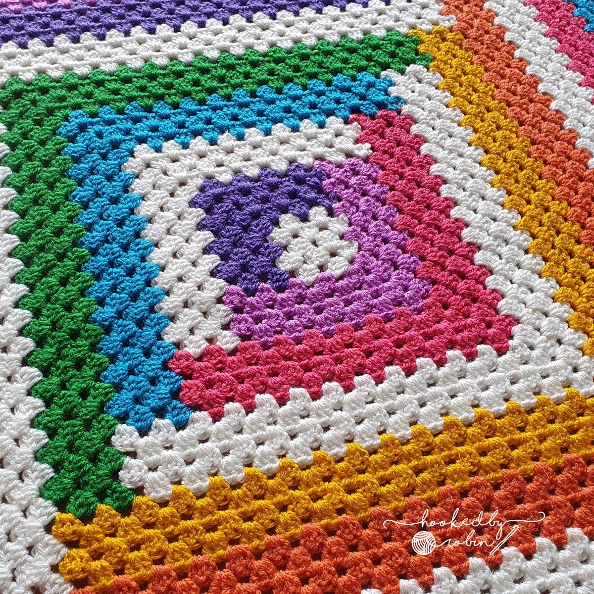 Crochet Log Cabin Granny Square Blanket Free Video Tutorial Written Crochet Log Cabin Granny Square Blanket Free Video Tutorial Written