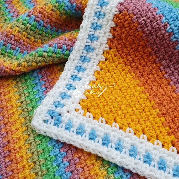 Crochet C2C Moss Stitch Rectangle Blanket [Free Video Tutorial ...