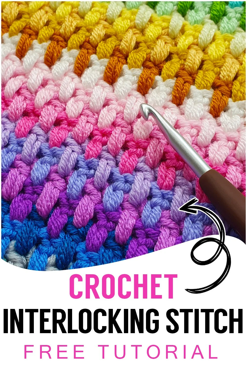 Crochet Mini Interlocking Block Stitch [Free Video Tutorial & Written ...