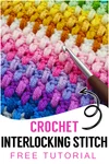 Crochet Mini Interlocking Block Stitch [Free Video Tutorial & Written ...