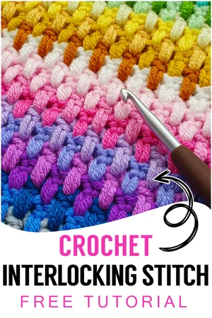 Crochet Mini Interlocking Block Stitch [Free Video Tutorial & Written ...