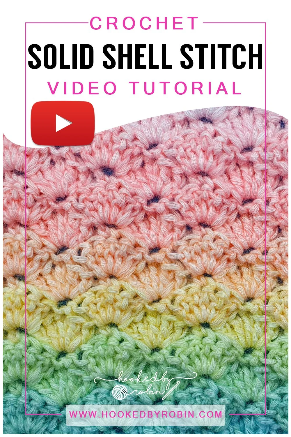 Crochet Solid Shell Stitch [Free Video Tutorial & Written Pattern ...