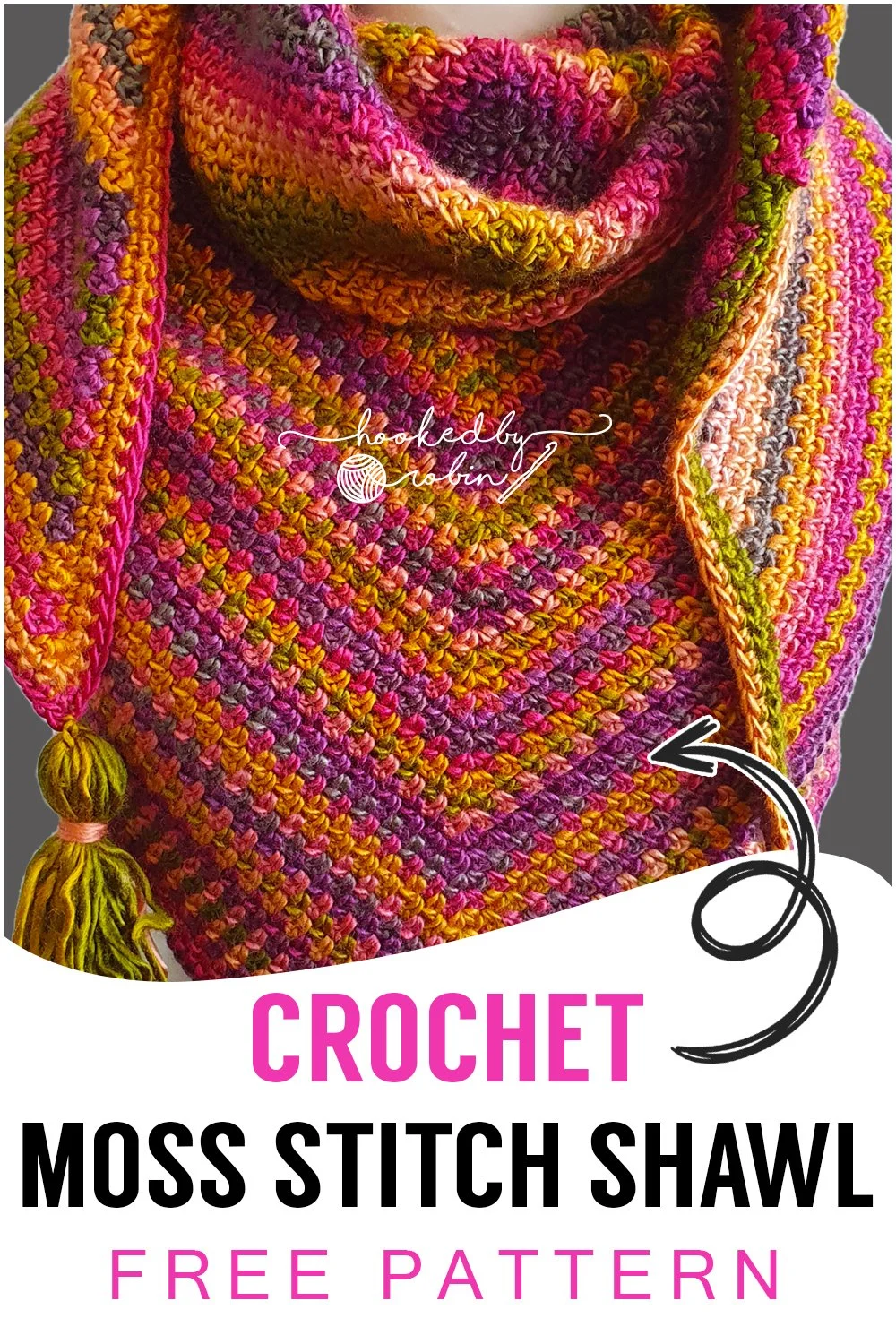 Moss Stitch Shawl [Free Video Tutorial & Written Pattern!] — Hooked by ...