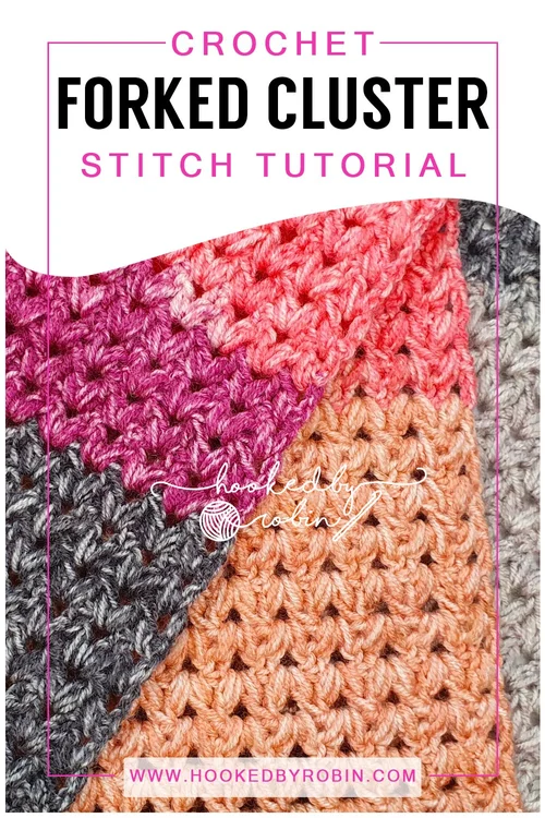 Crochet Forked Cluster Stitch [Free Video Tutorial & Written Pattern ...