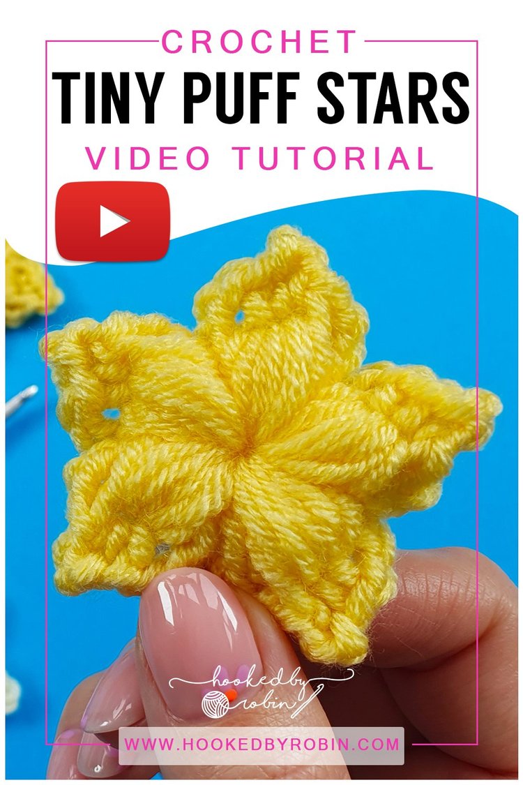 Crochet Super Cute & EASY Tiny Puff Stars ⭐ [Free Video Tutorial ...