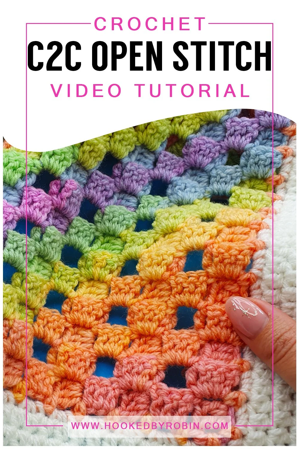 Crochet C2C Open Block Stitch Rectangle Blanket [Free Video Tutorial & Written Pattern ...