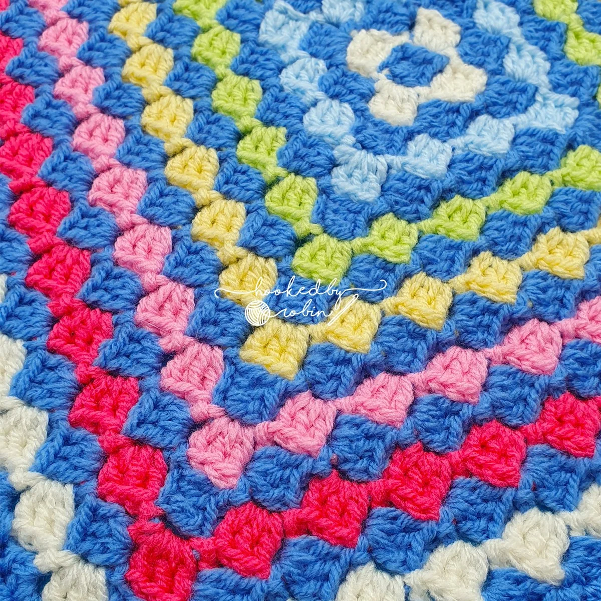 Crochet C2C Style Square In The Round [Free Video Tutorial & Written ...