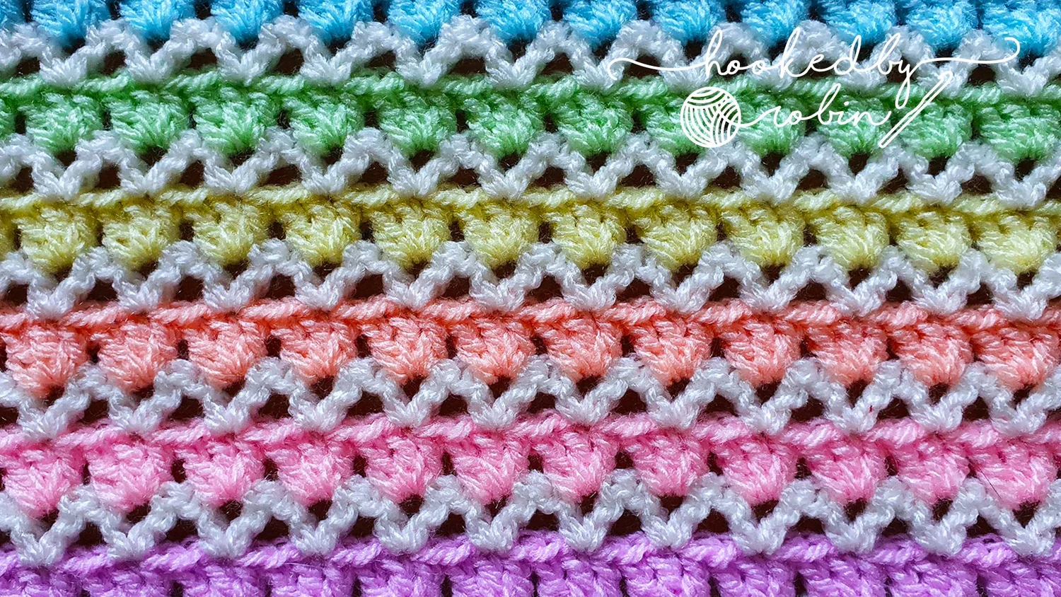 Crochet Granny V- Stitch [Free Video Tutorial & Written Pattern!] — Hooked by Robin