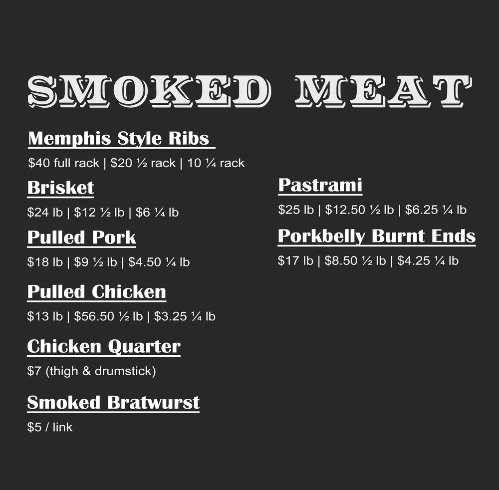 Menu — Boss Hog Barbecue
