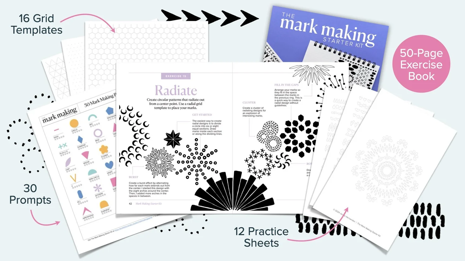 Mark Making Starter Kit — Jackie Hernandez Studio | Watercolor Tutorials