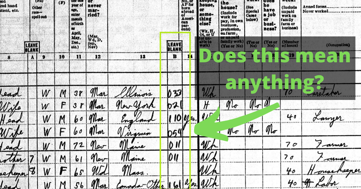 Revealing Codes in the 1950 Census, Pt. 2: Leave Blank B — Start ...