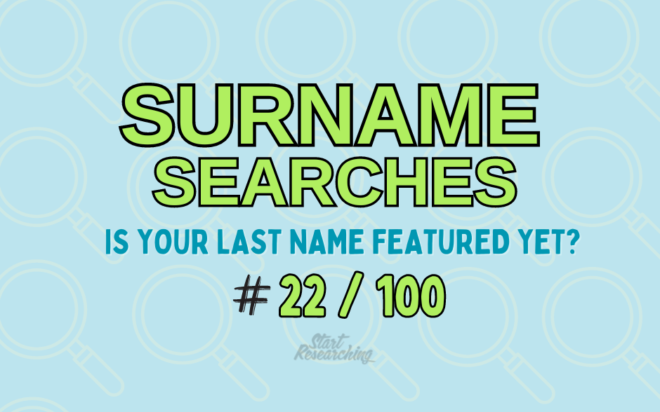 New blog post series: "Surname Searches" — Start Researching Genealogy