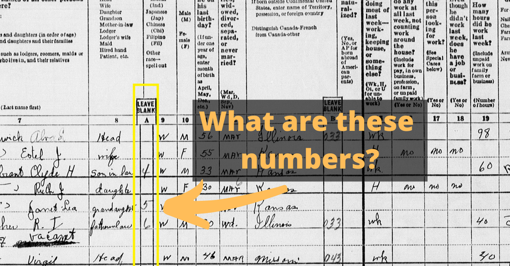 Revealing Codes in the 1950 Census: Leave Blank Column A — Start ...