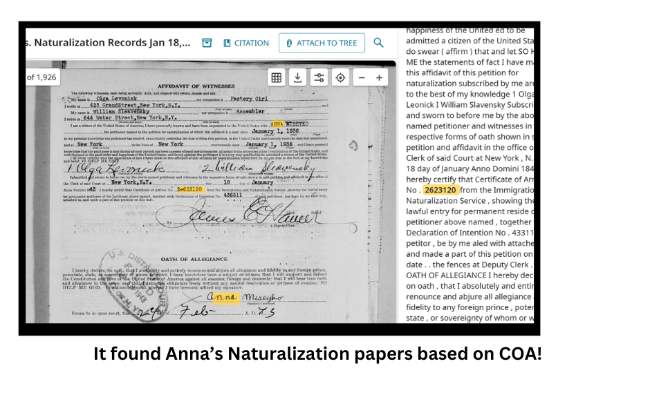 Finding Naturalization Papers with the COA Number — Start Researching ...