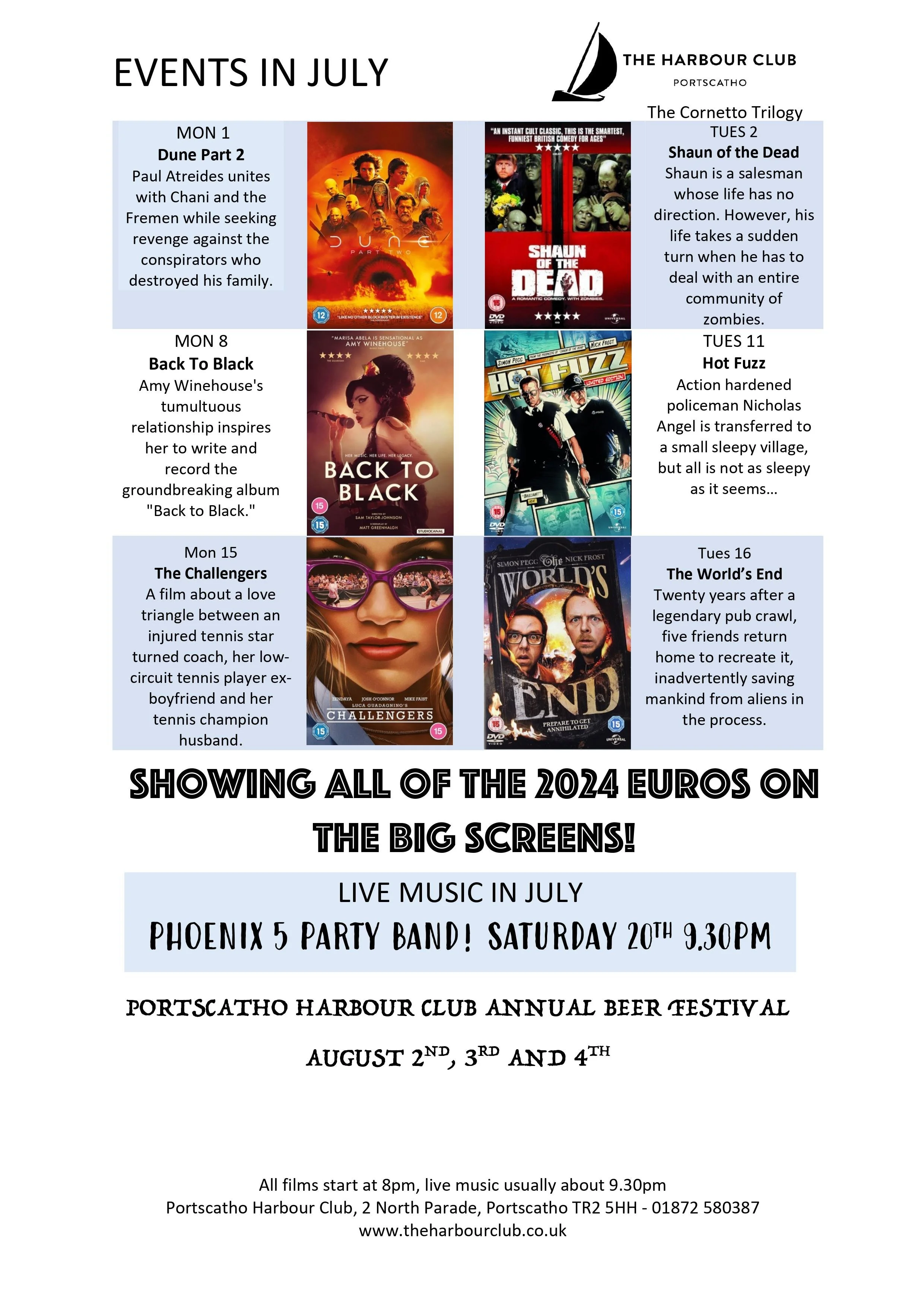 What's On — The Harbour Club