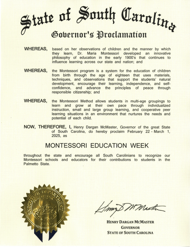 Montessori Education Week — South Carolina Montessori Alliance