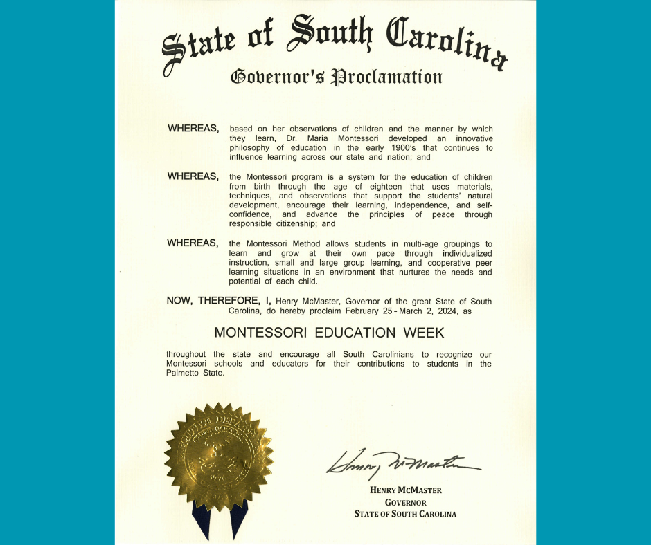 Montessori Education Week — South Carolina Montessori Alliance