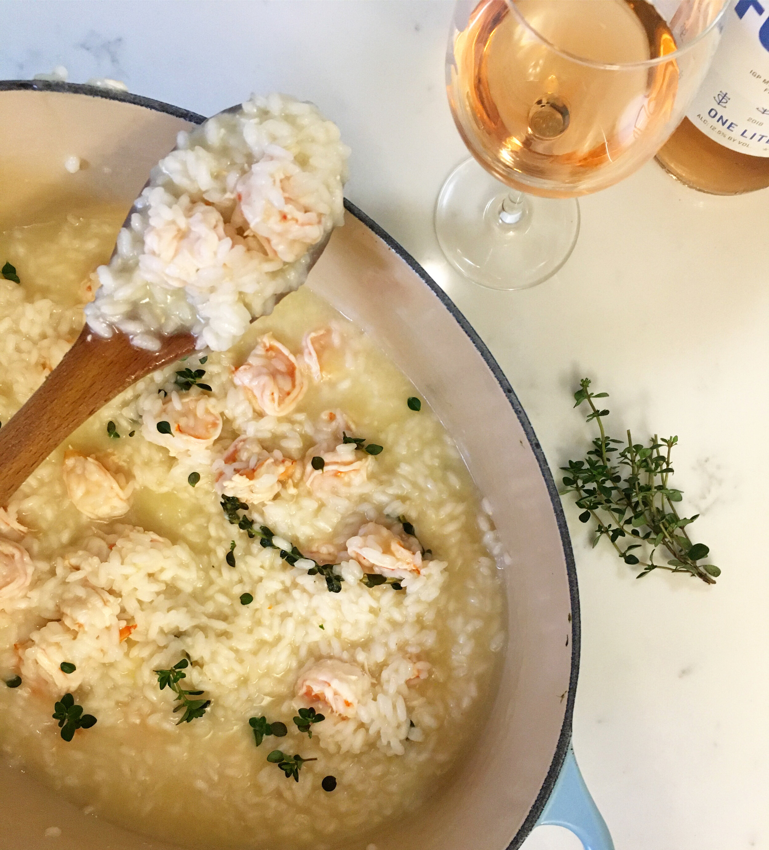 White Wine Lemon Shrimp Risotto — Organic Italian