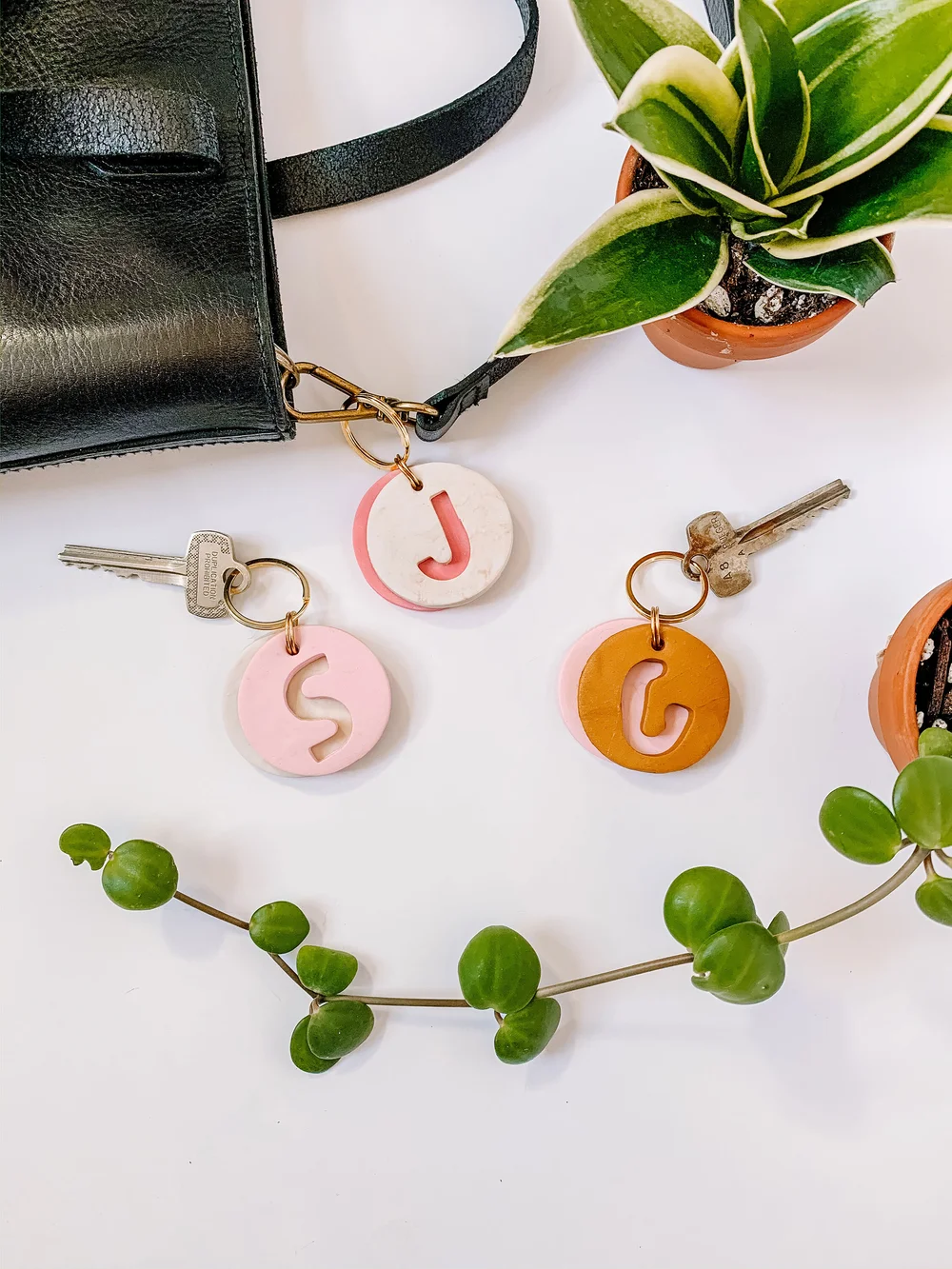 How to Make Clay Monogrammed Keychains — The Green Mad House