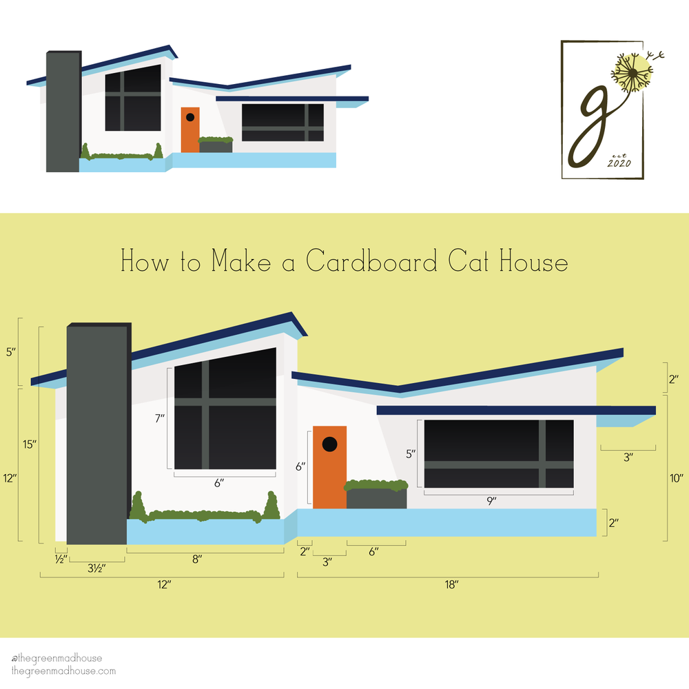 How to Make a Cardboard Cat House — The Green Mad House
