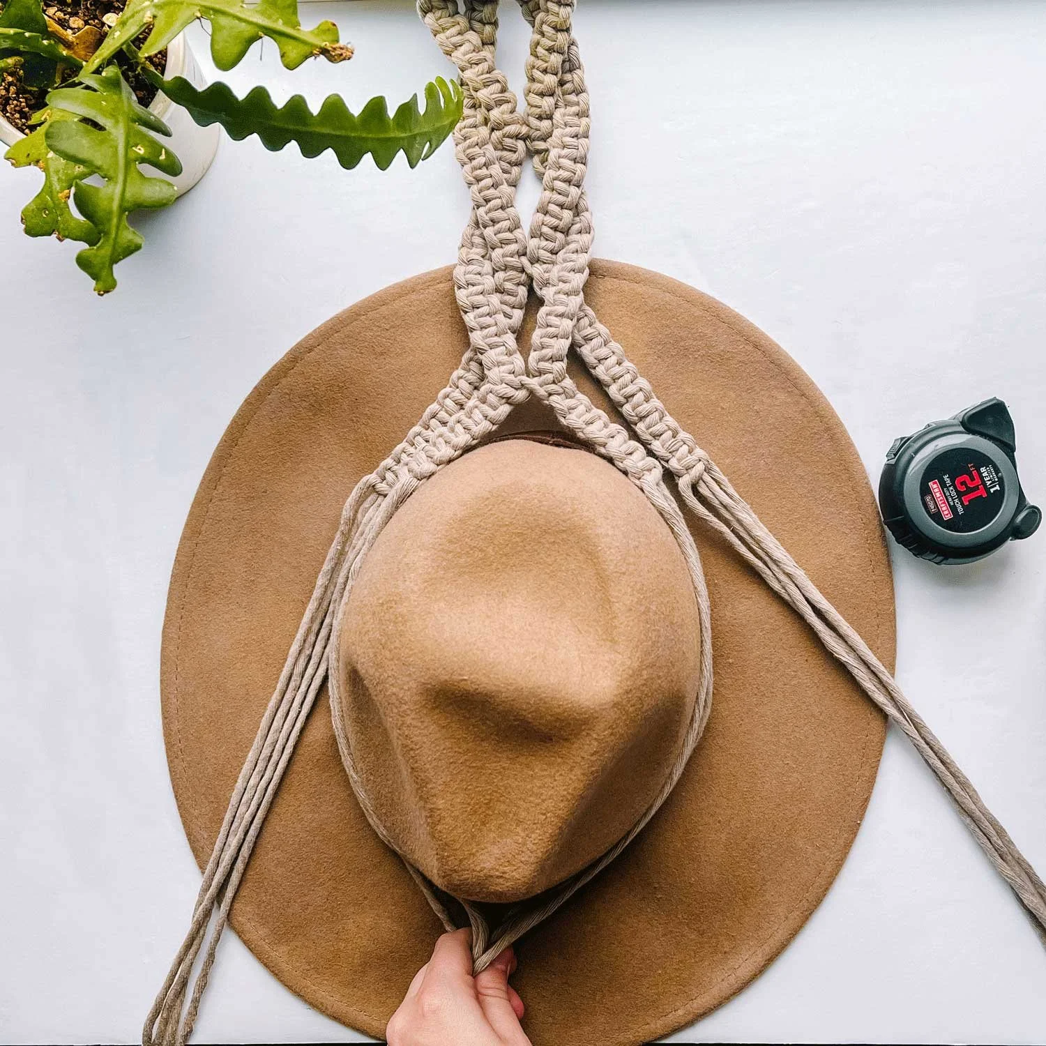 How to Make a Macrame Hanger for Hats — The Green Mad House