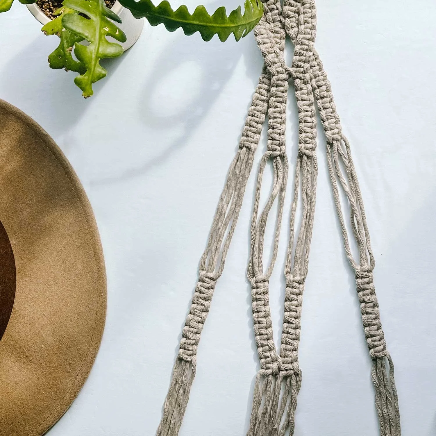 How to Make a Macrame Hanger for Hats — The Green Mad House