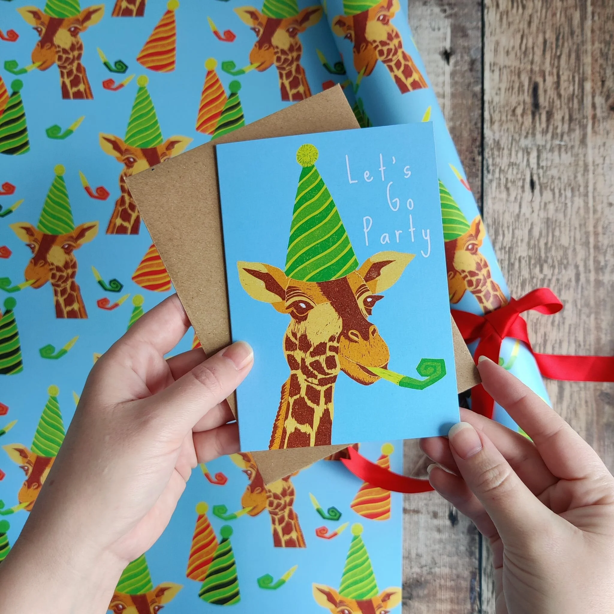 Party Giraffe Card — Corrina Ann Art